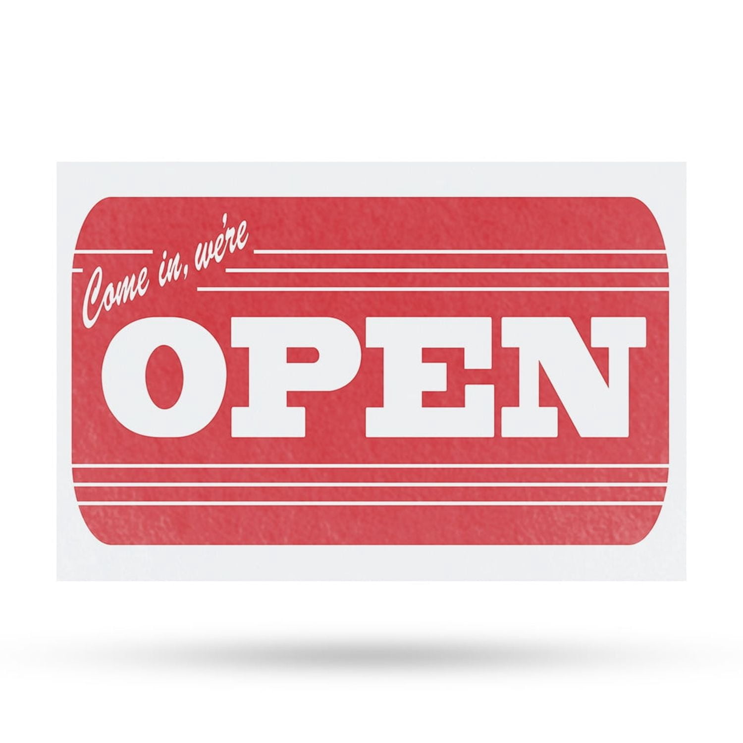Come In We're Open Vinyl Decal 12 Inch x 16 Inch Weatherproof Heavy ...
