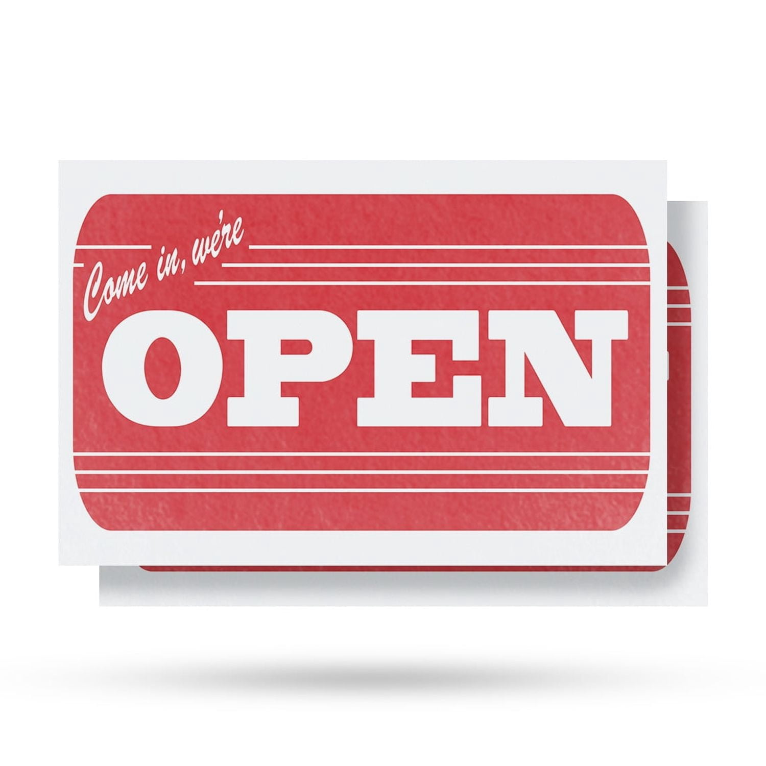 Come In We're Open Vinyl Decal 2 Pack of 12 Inch x 16 Inch Weatherproof ...