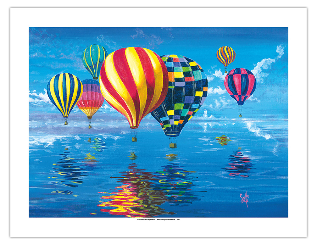 Come Sail Away - Hot Air Balloons over the Ocean - From an Original ...