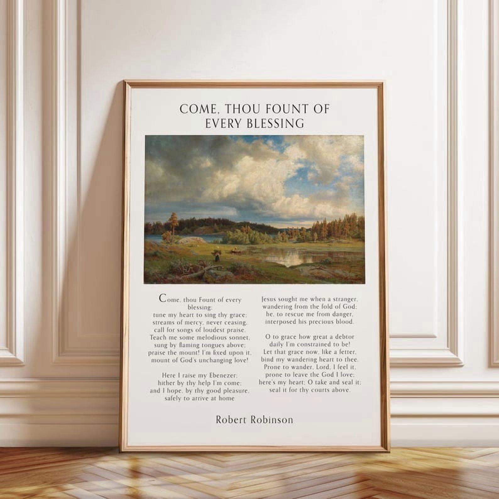 Come Thou Fount Hymnal Country Farmhouse Landscape Wall Art Print ...