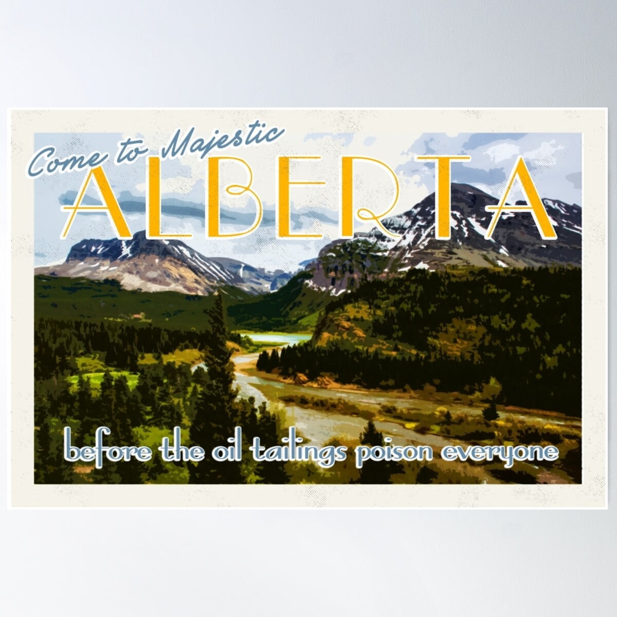Come To Alberta Poster Wall Art, Modern Wall Decor For Living Room ...
