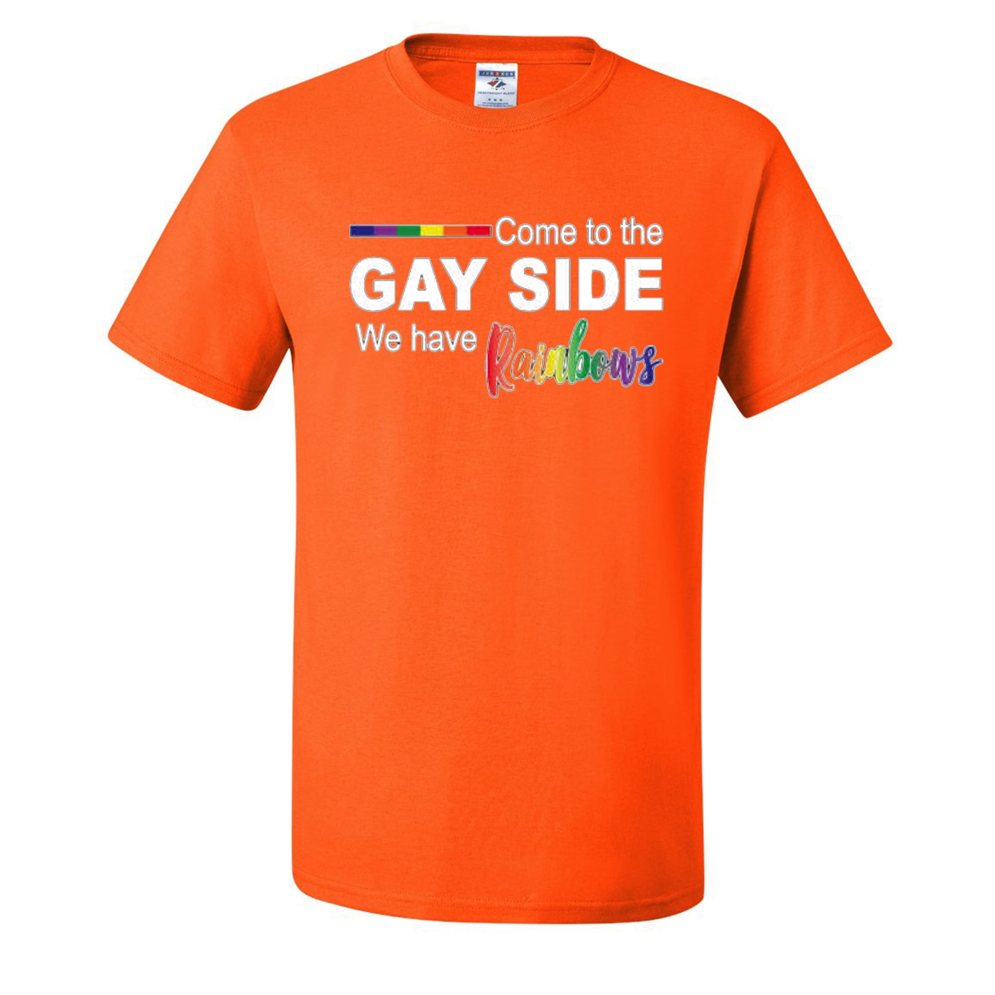 Come To The Gay Side We Have Rainbows LGBT Pride Mens T-shirts , Orange ...
