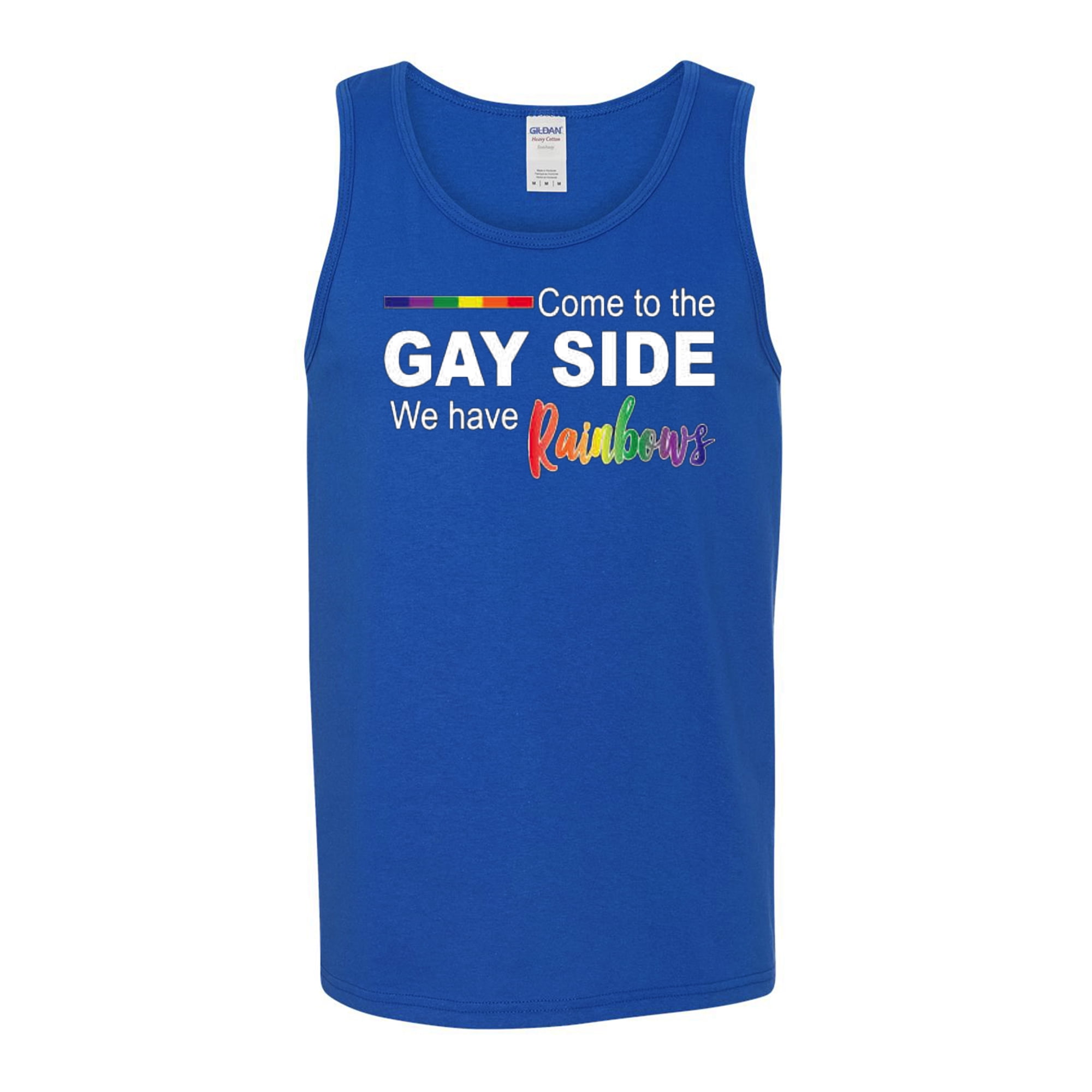 Come To The Gay Side We Have Rainbows LGBT Pride Mens Tank Top, Royal ...