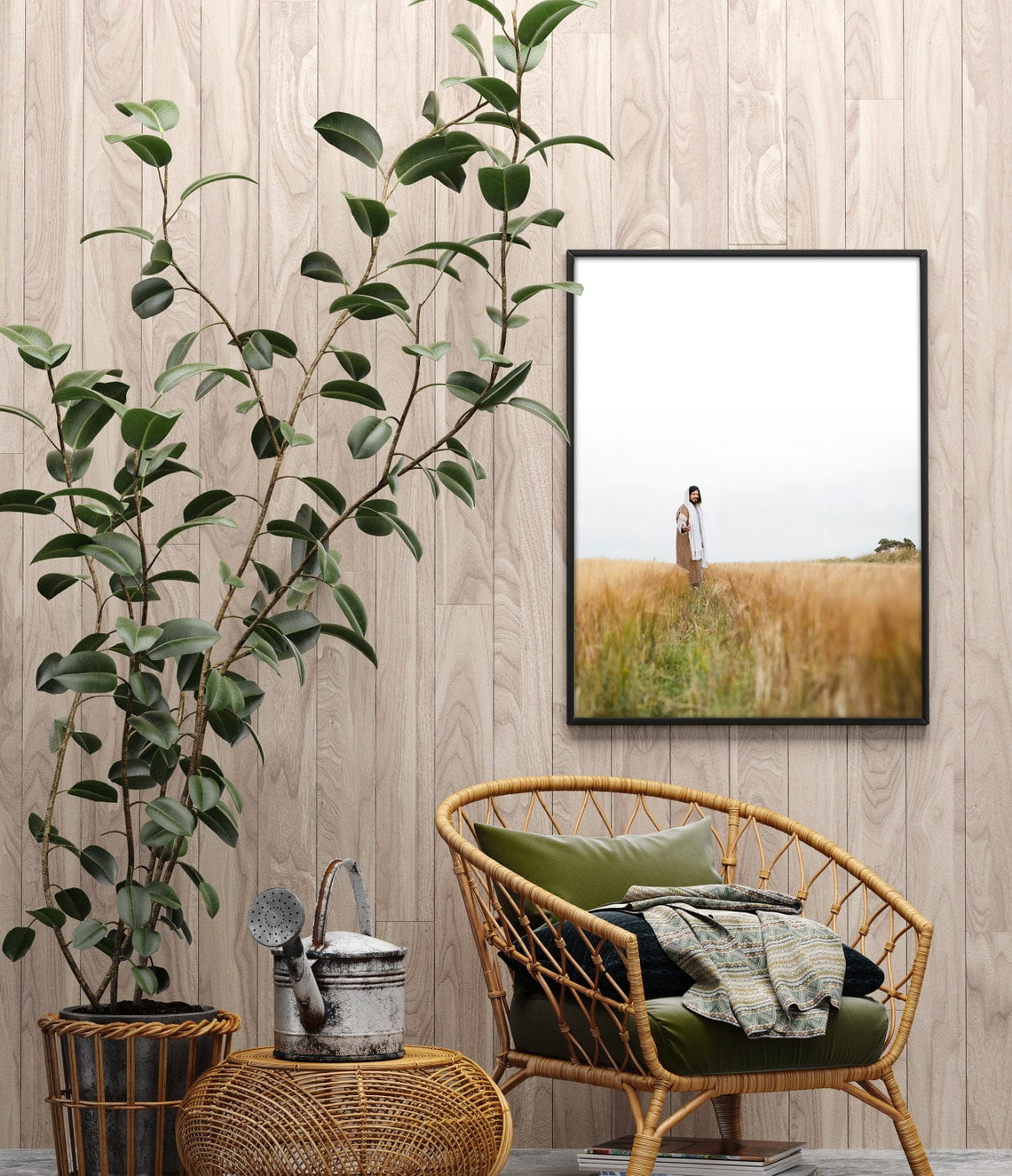 Come Unto Christ Modern Christian Vertical Color Decor Print, Stretched ...