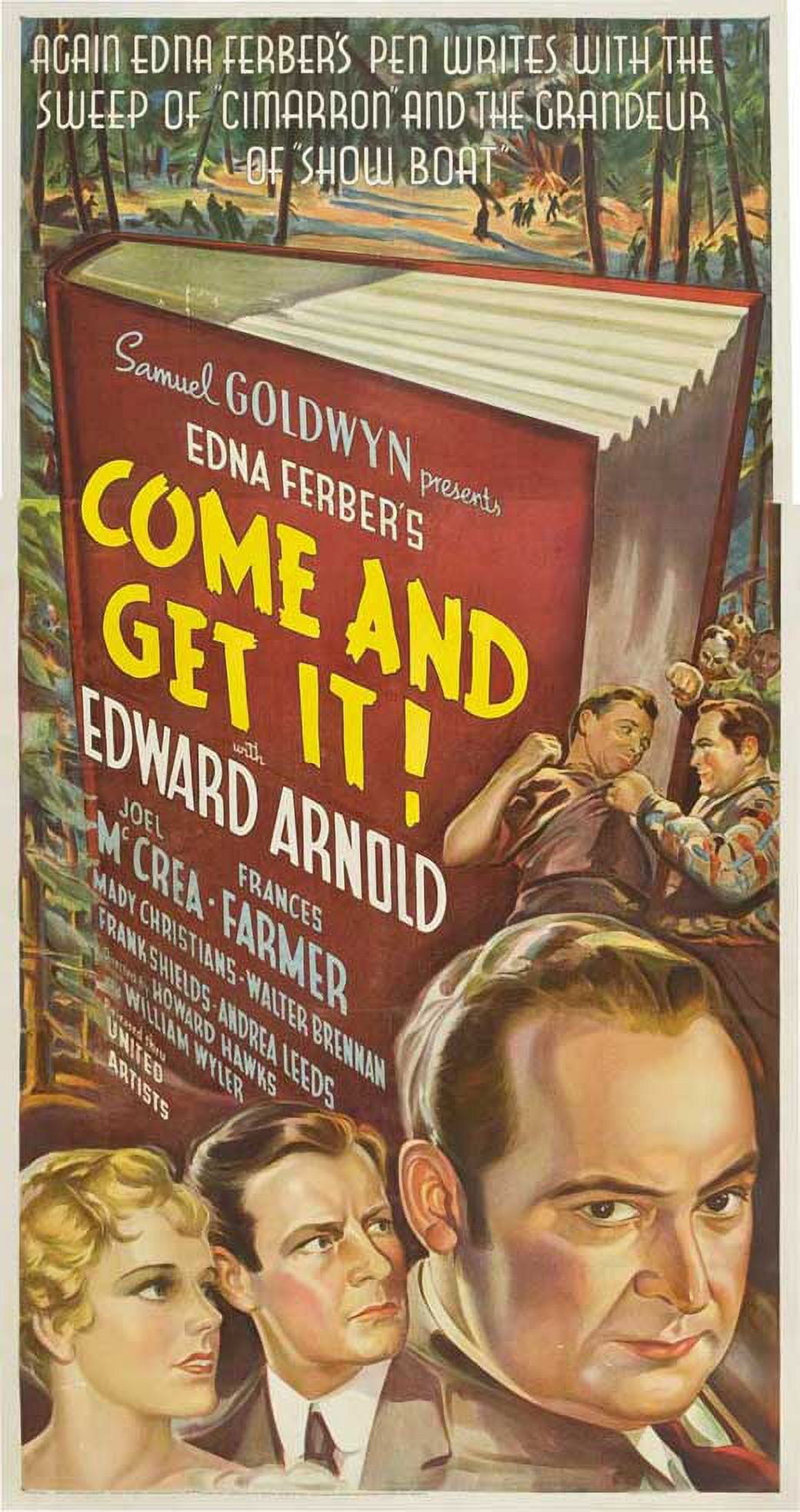 Come and Get It - movie POSTER (Style A) (20" x 40") (1936) - Walmart.com