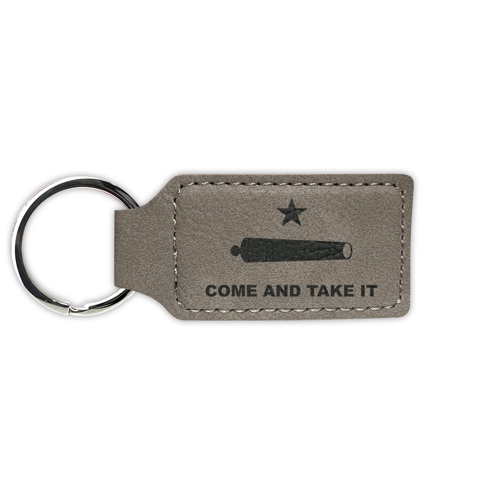 Come and Take It Keychain Leatherette Rectangle - Laser Engraved - Many ...