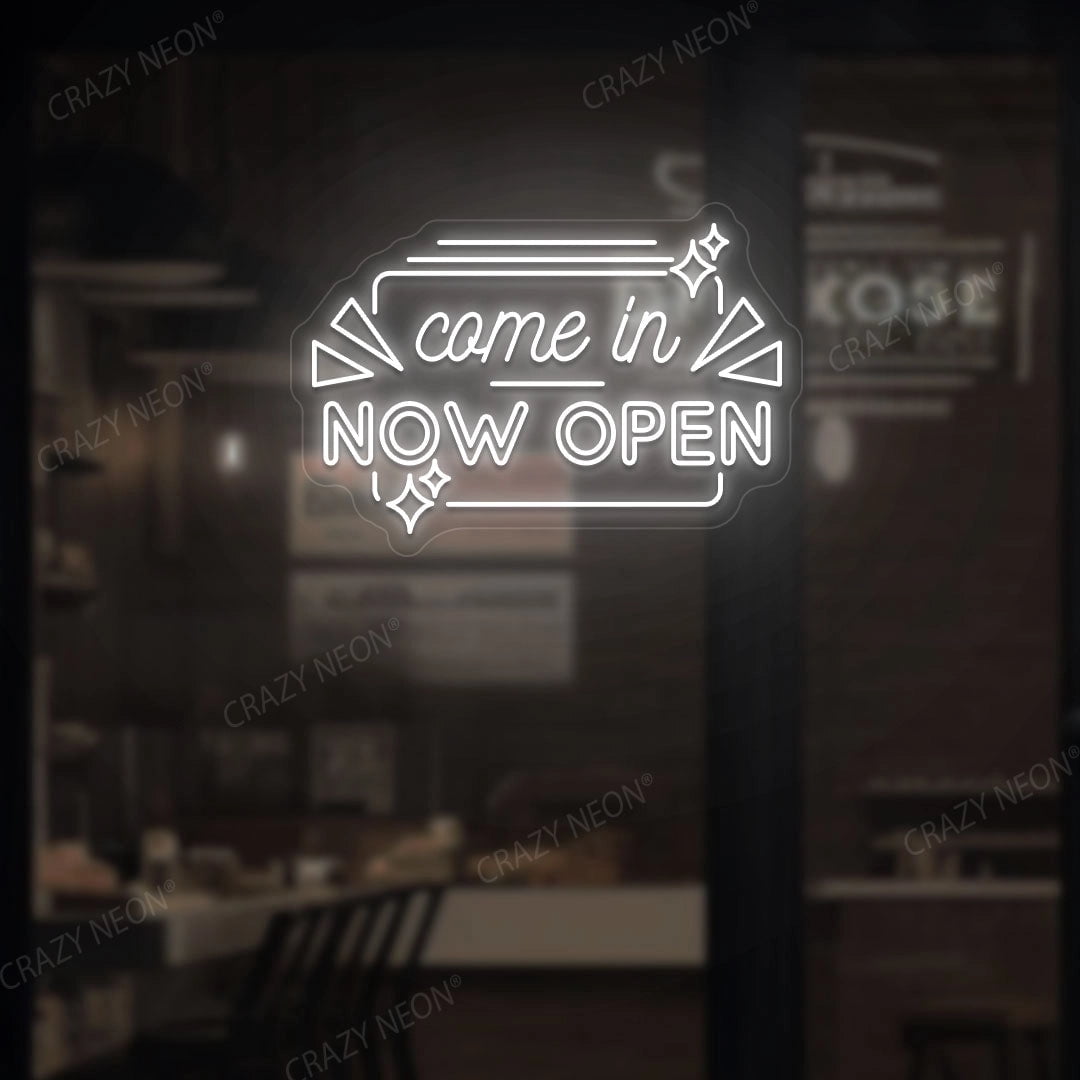 Come in Now Open Sign (Pink, 44"(W)x30"(H), WallMounting ...