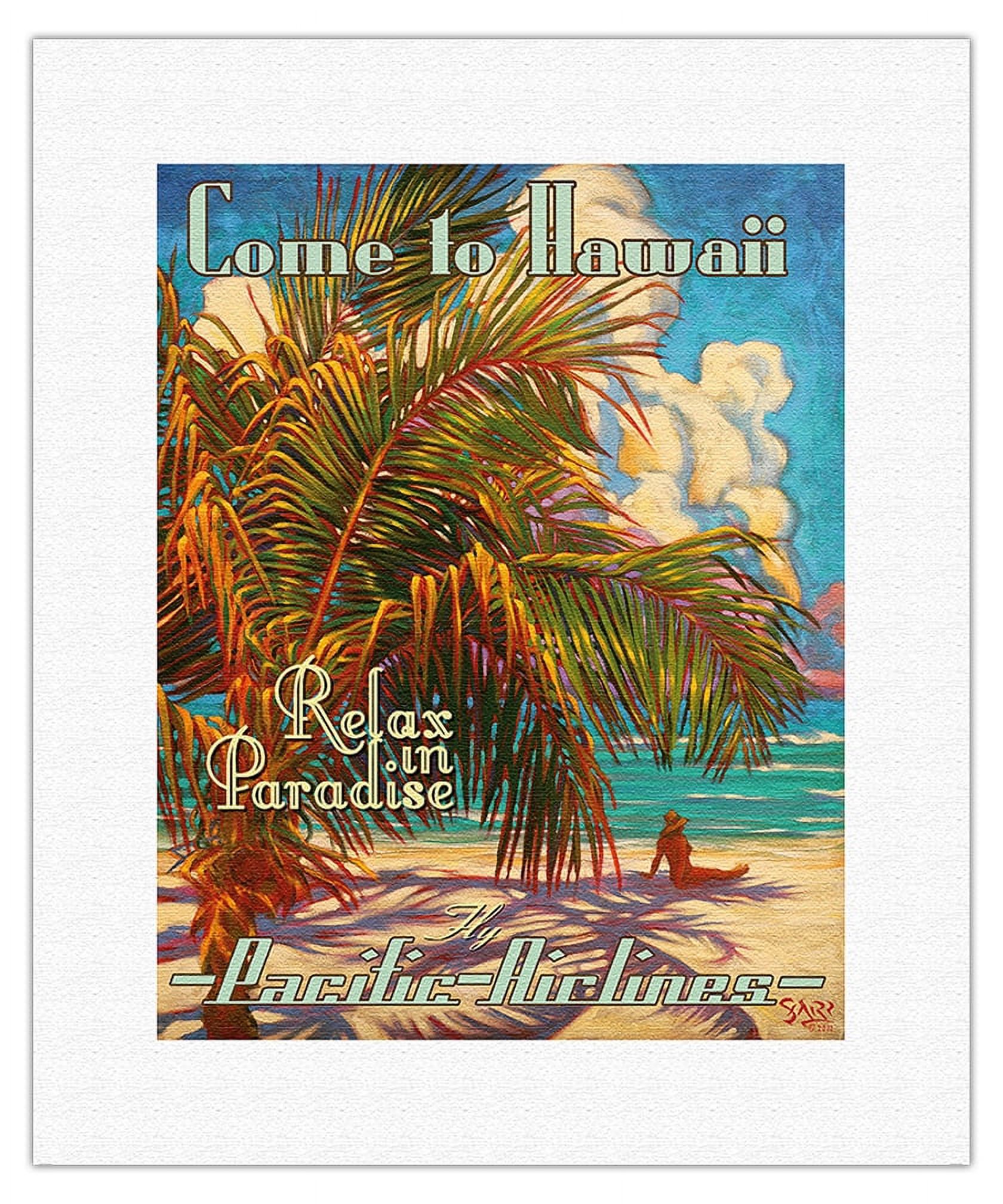 Come to Hawaii - Relax in Paradise - Pacific Airlines - Vintage ...