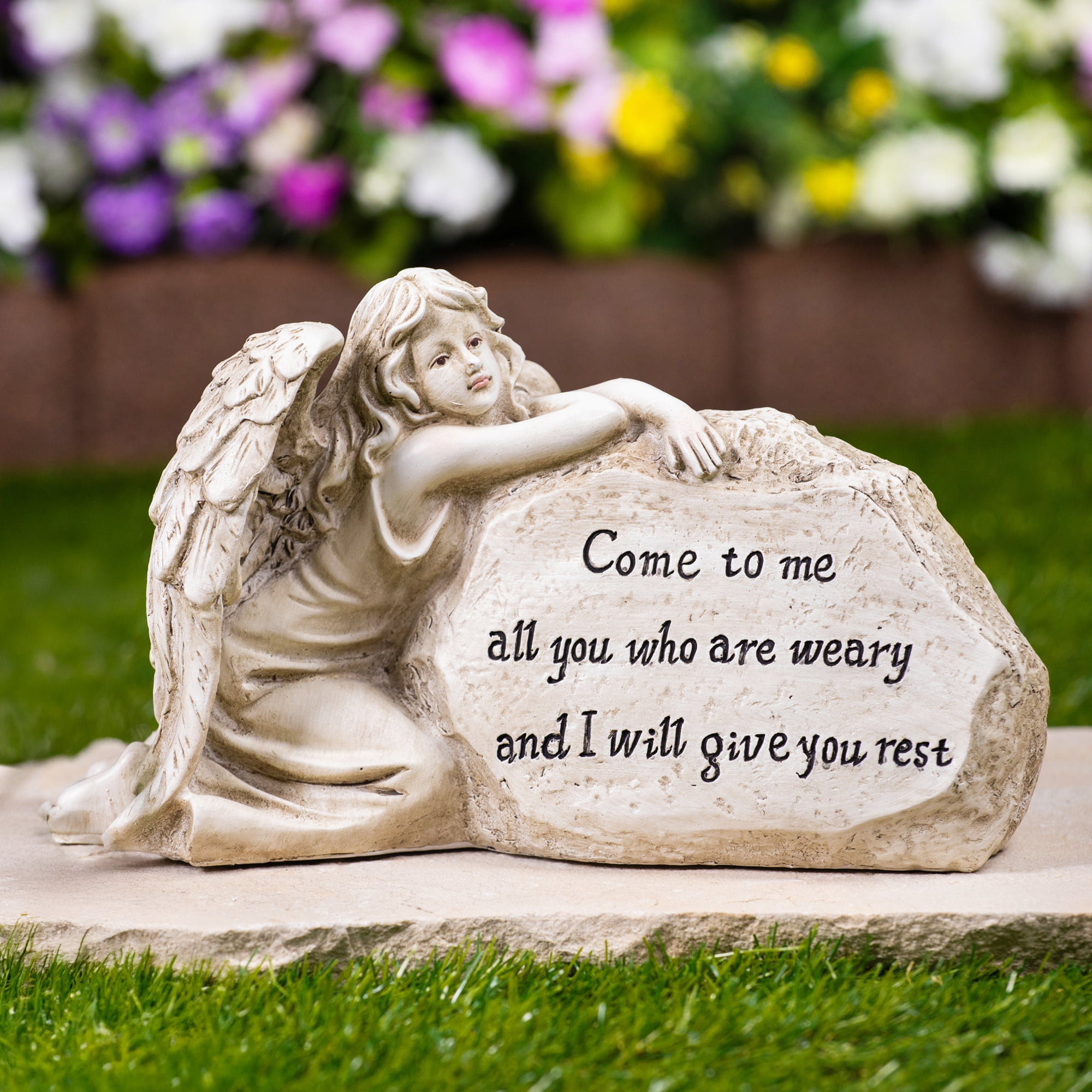 Northlight Come to Me Inspirational Angel Garden Stone Statue - 11.5 ...