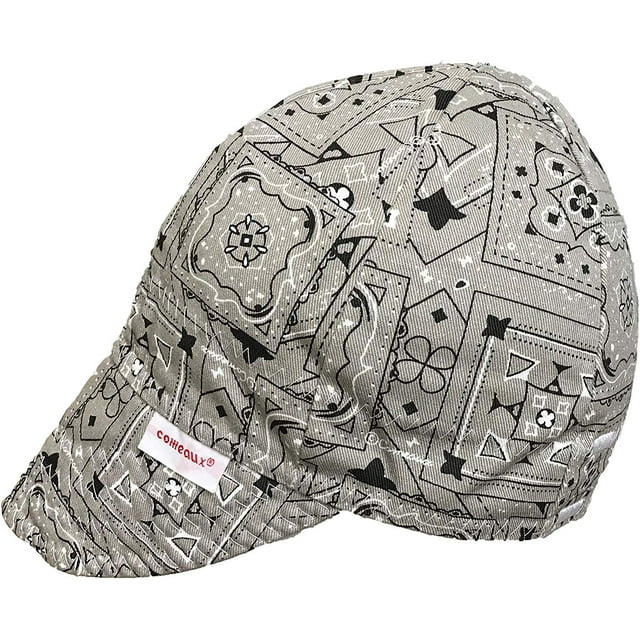 Comeaux Caps Grey Bandana Welding Welders Hat Size 7 Reversible ...