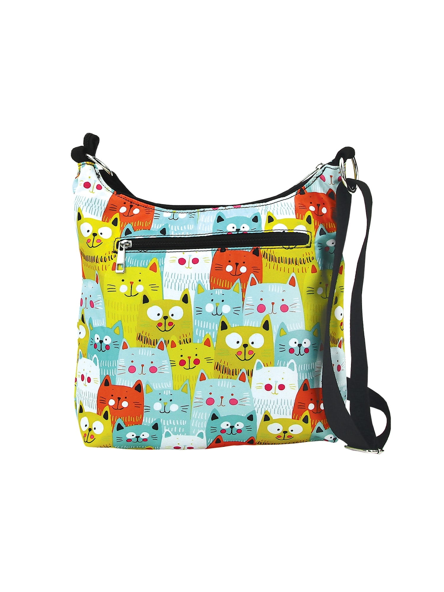 Comeco Women's Cat Purse Shoulder Bag, Bright Colors Cat Faces Hobo Ba ...