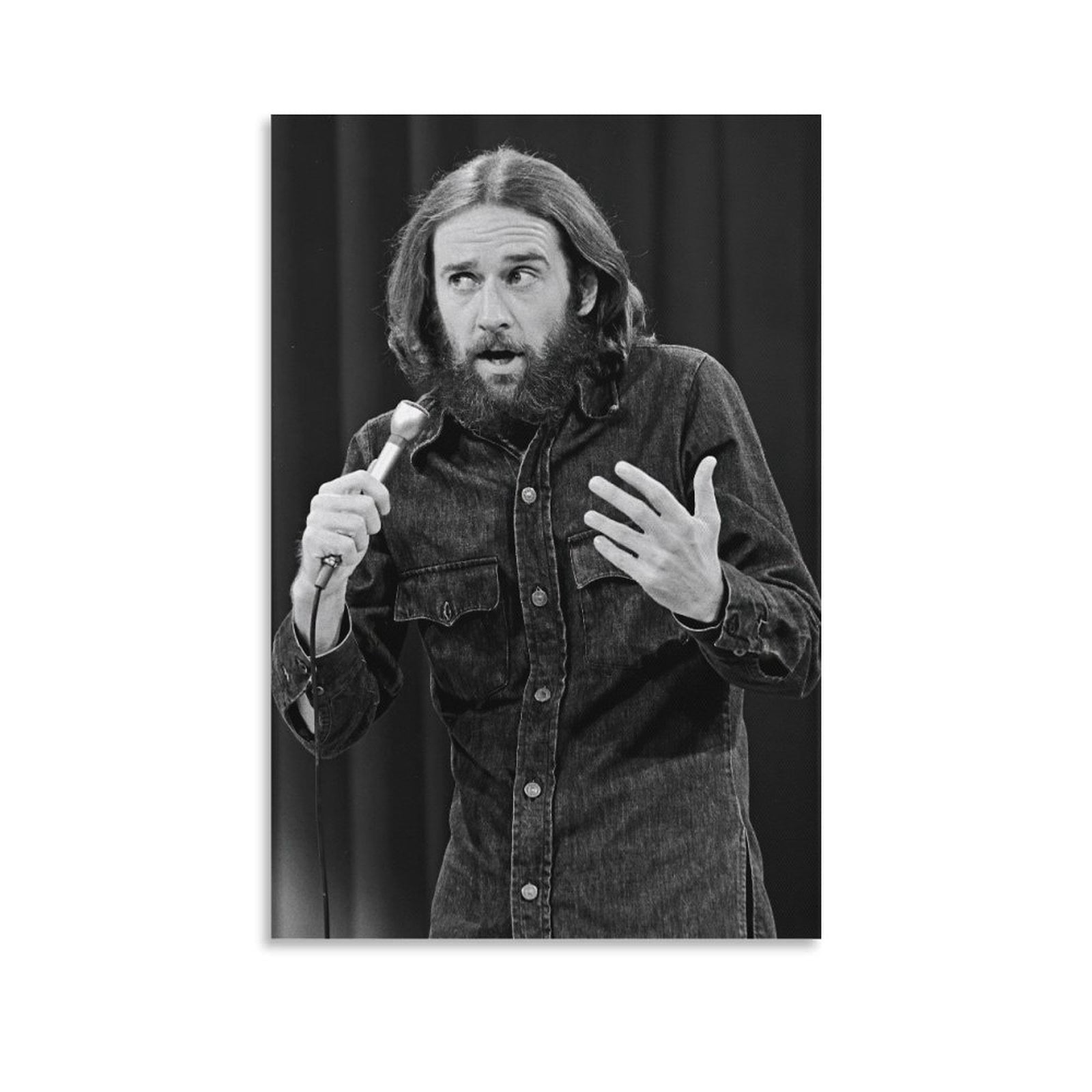 Comedians from California George Carlin Black And White Celebs Poster ...