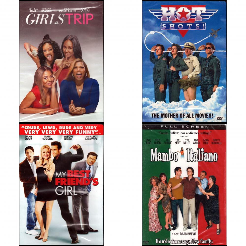 Comedy 4 Pack DVD Bundle: Girls Trip : Hot Shots! : My Best Friend's ...