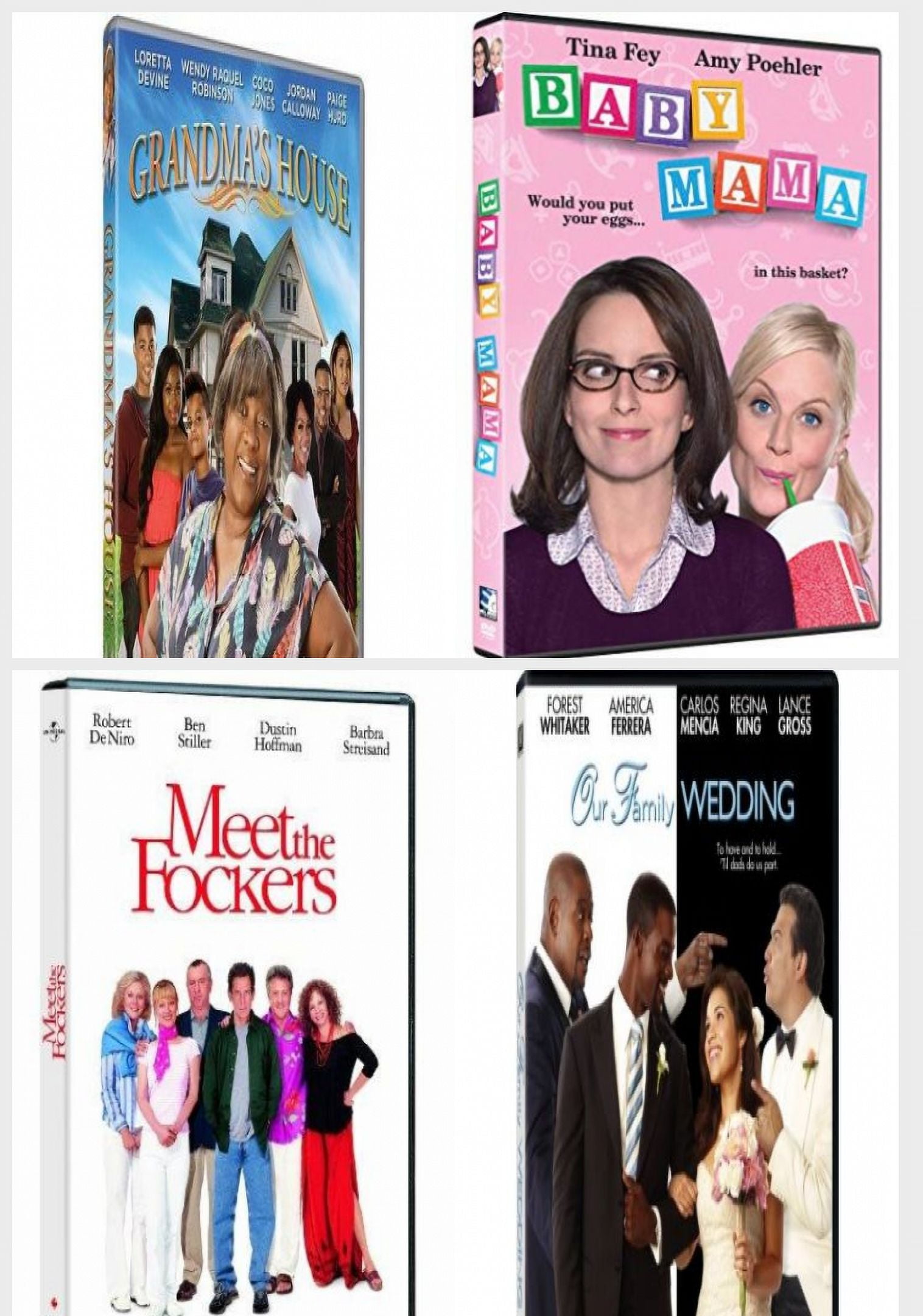 Comedy 4 Pack DVD Bundle: Grandma's House, Baby Mama, Meet the Fockers ...