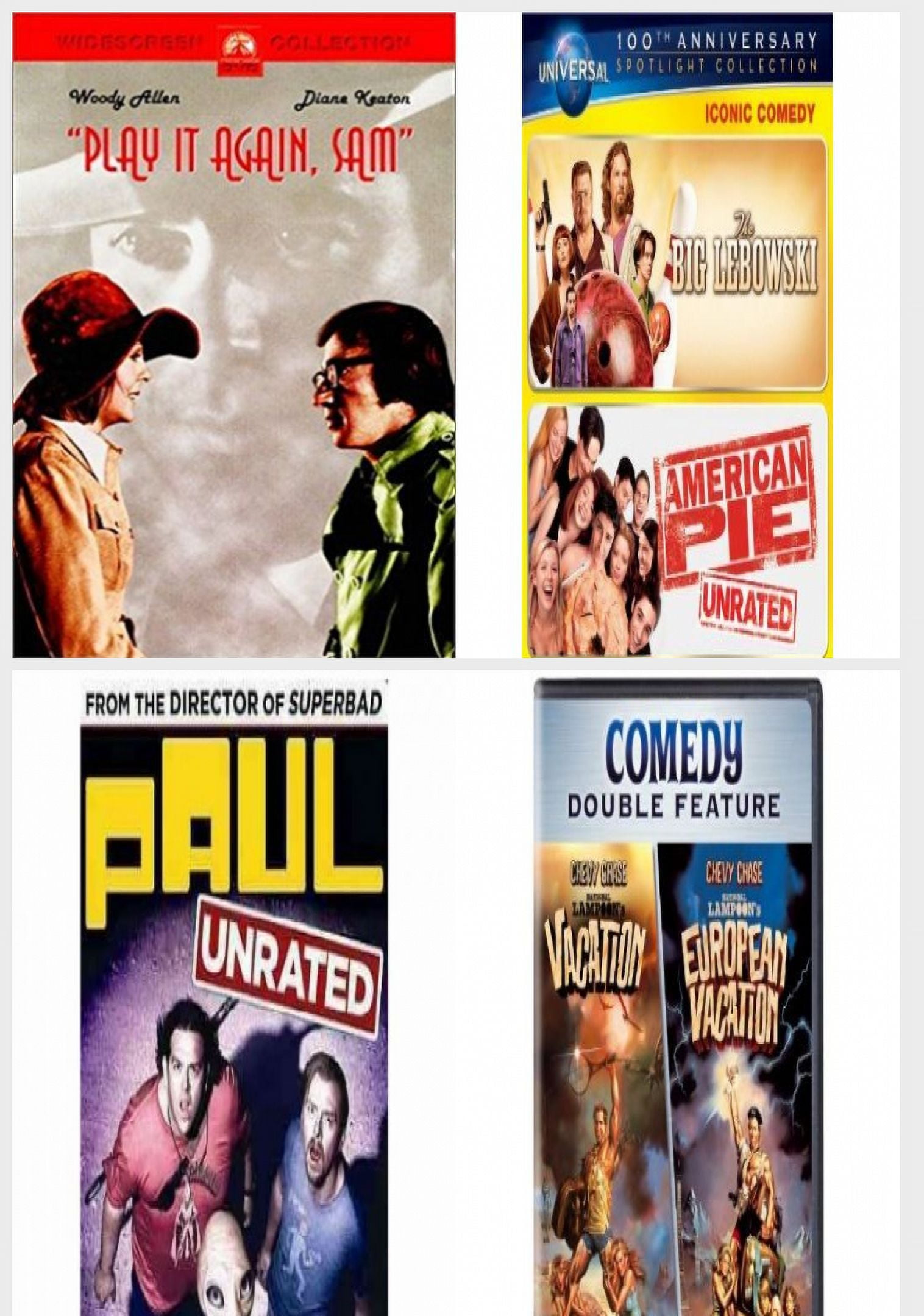 Comedy 4 Pack DVD Bundle: Play it Again, Sam, 3 Movies: The Big ...
