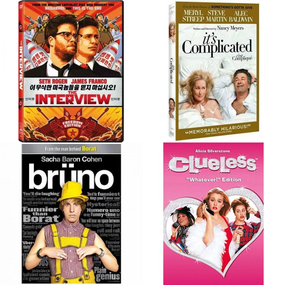 Comedy 4 Pack DVD Bundle: The Interview, It's Complicated, Bruno ... Comedy 4 Pack DVD Bundle: The Interview, It's Complicated, Bruno ...