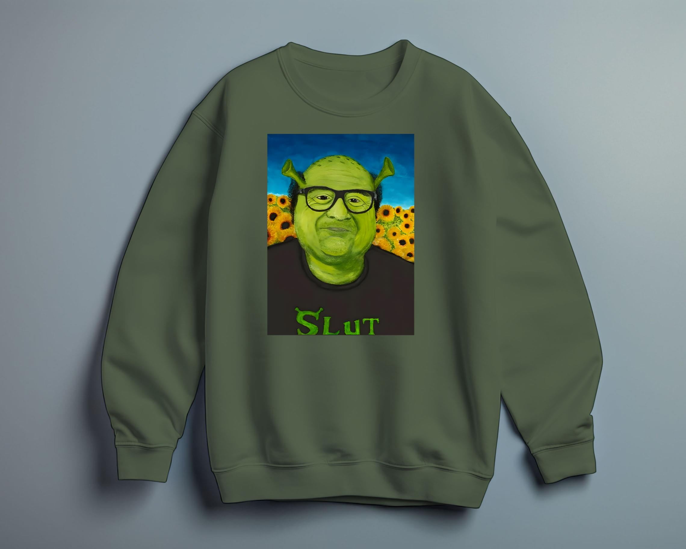 Comedy Actor Graphic Crewneck Tee, Shrek Inspired Humor Shirt - Walmart.com