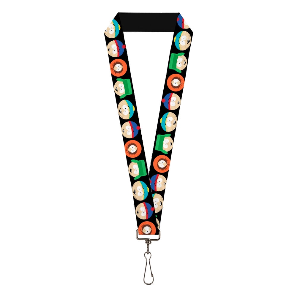 Comedy Central Lanyard, South Park Boys Face Repeat Black, Elastic ...