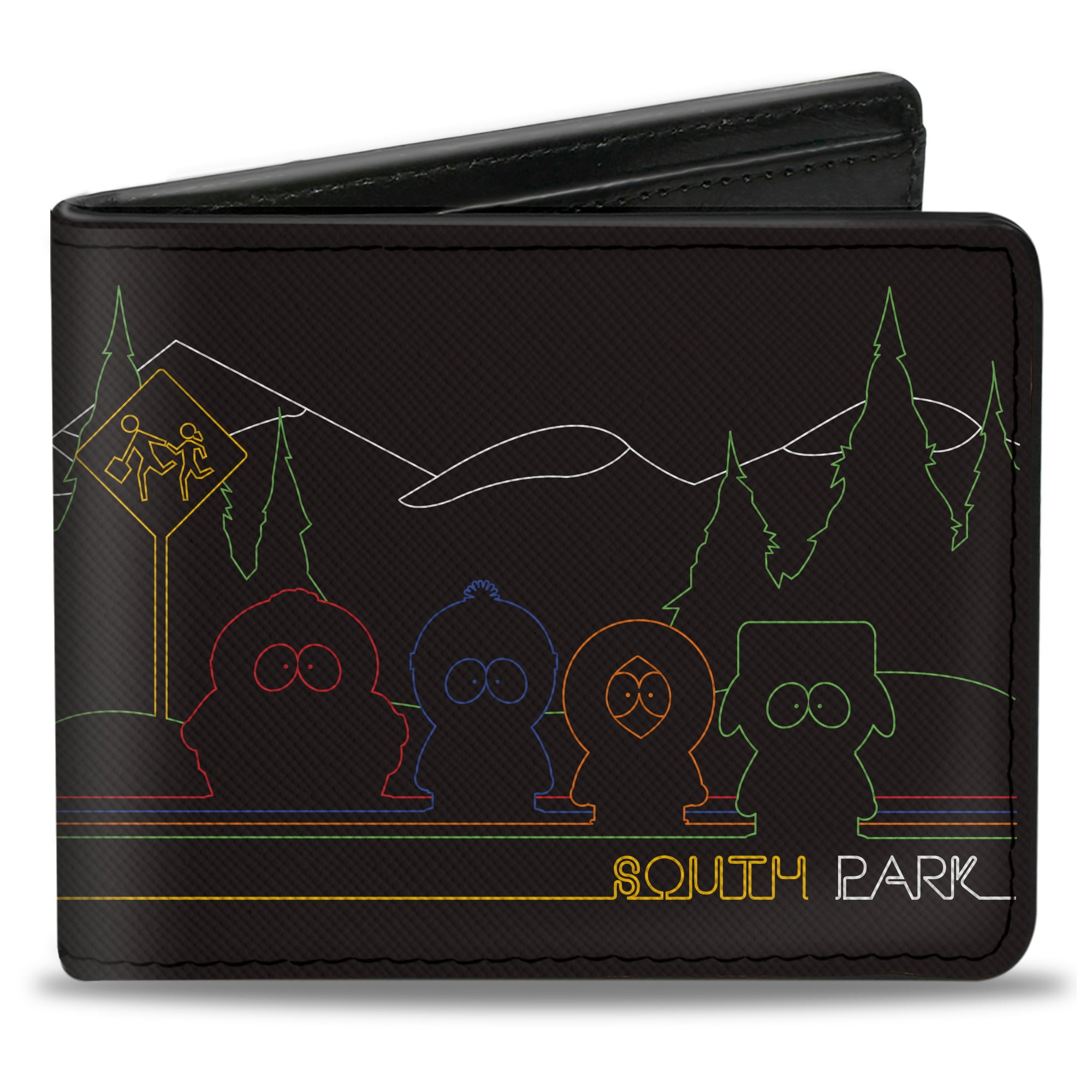 Comedy Central Wallet, Bifold, South Park Boys at Bus Line Silhouette ...