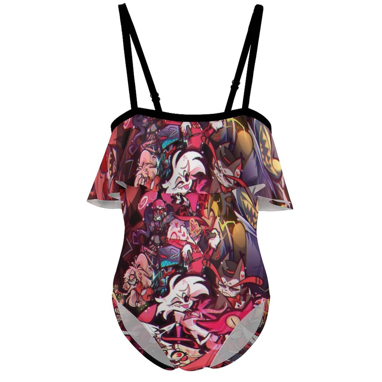 Comedy Hazbin Hotel Dance Children's Swimsuit Adjustable Off Shoulder ...