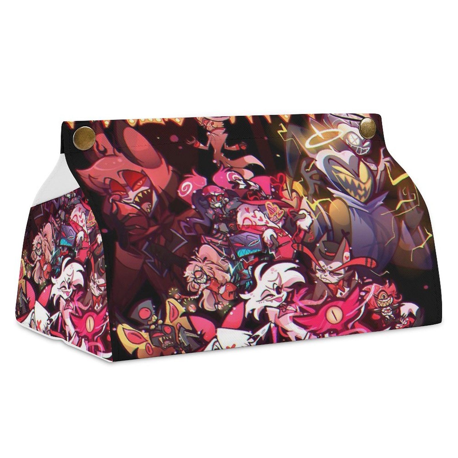 Comedy Hazbin Hotel Dance Tissue Box Cover PU Tissue Paper Case Pouch ...