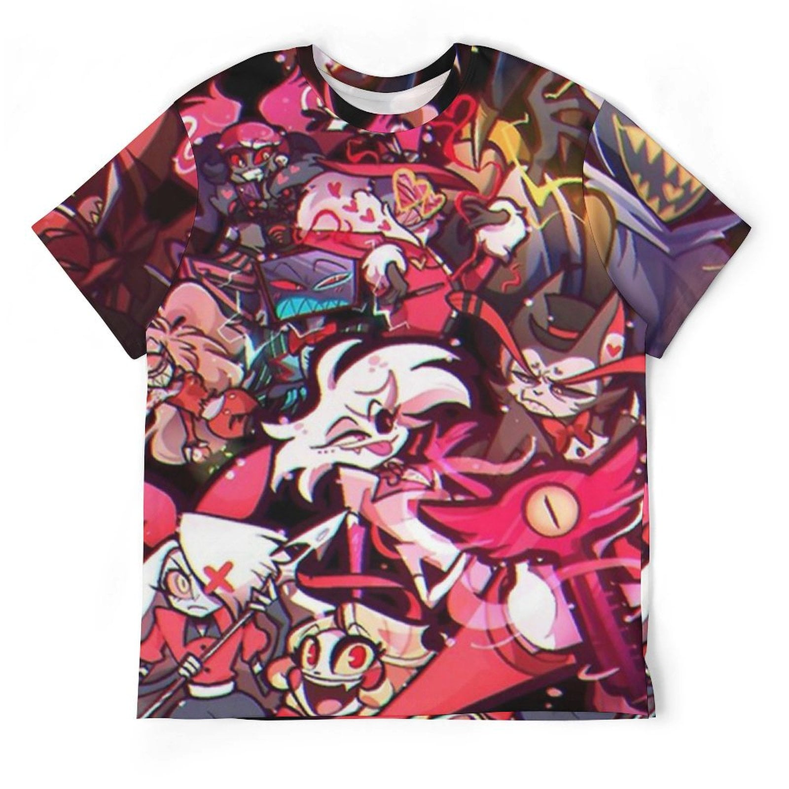 Comedy Hazbin Hotel Dance Unisex Short Sleeve T Shirt Daily Novelty 3D ...