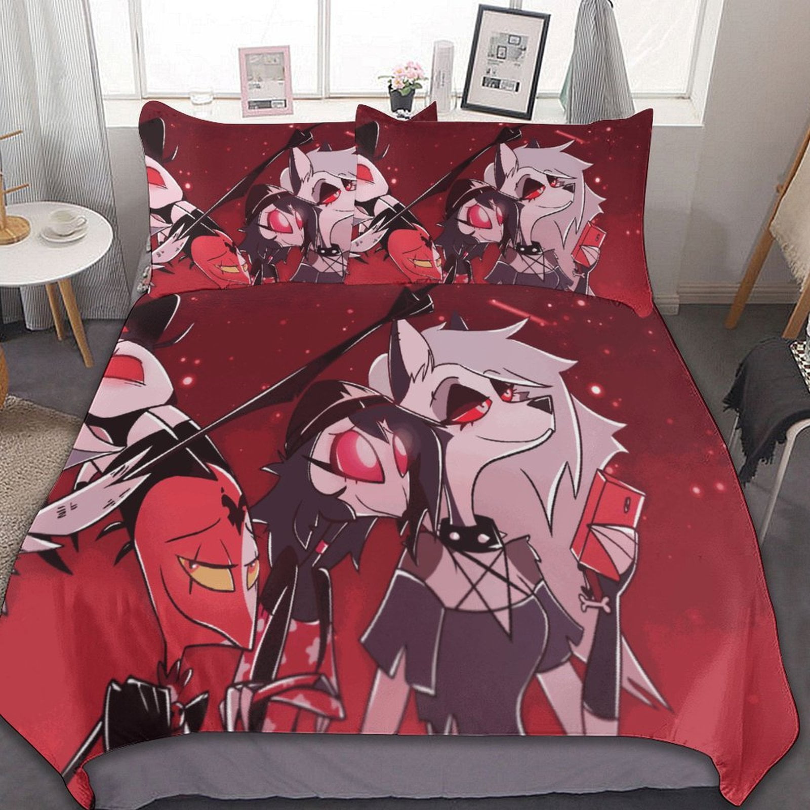 Comedy Helluva Boss 3 Pieces Bedding Sets Soft Comforter Sets Decor Bedroom Gifts With 1 Duvet ...