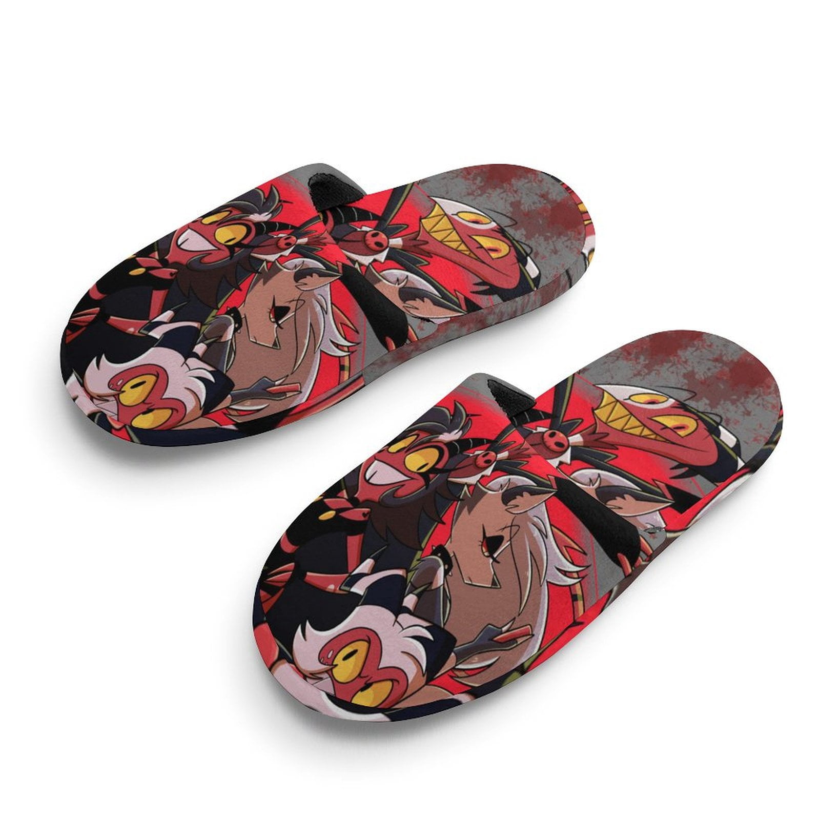 Comedy Helluva Boss Cotton Slippers For Kids Flannel Plush Fluffy Warm ...