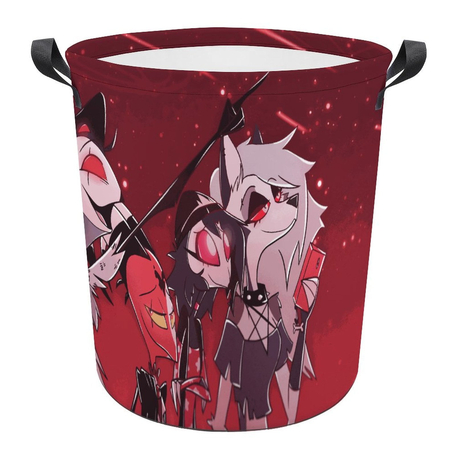 Comedy Helluva Boss Laundry Hamper Circular Foldable Large Storage Baskets Organizer Bin Bag For ...