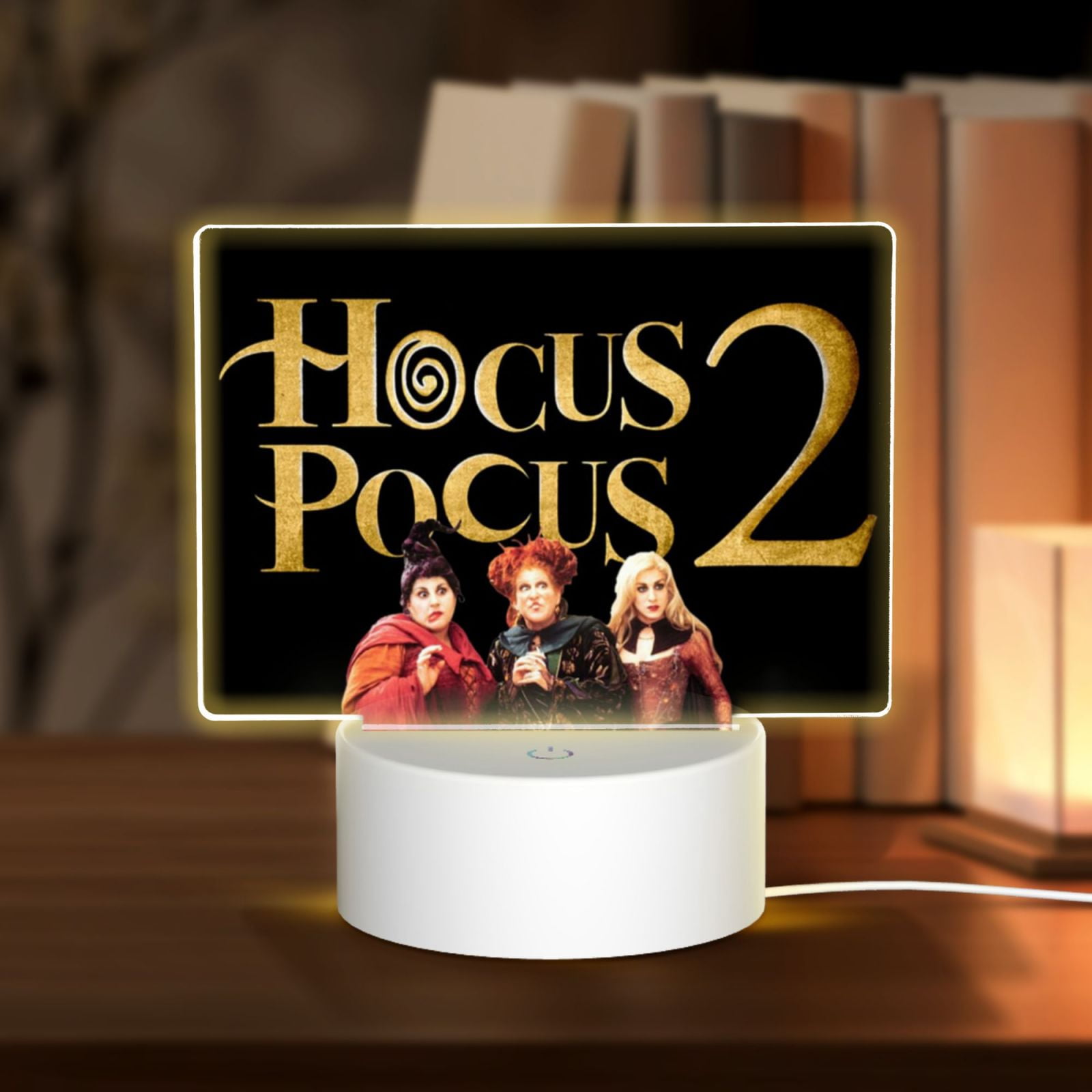 Comedy Hocus Pocus Rectangular Acrylic Night Light USB Cable Lamp Light ...