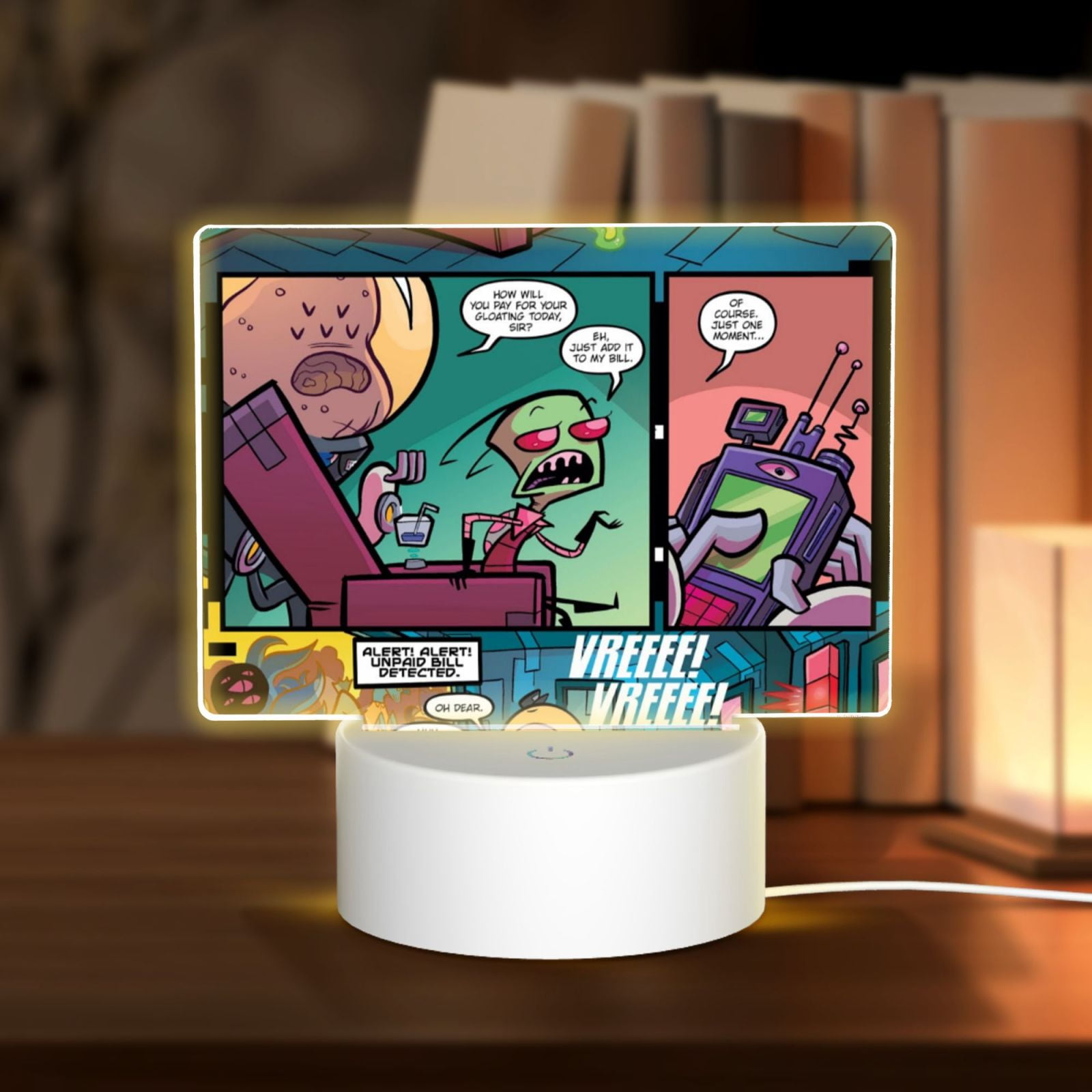 Comedy Invader Zim Acrylic Night Light Adjustable 3 Light Modes USB ...