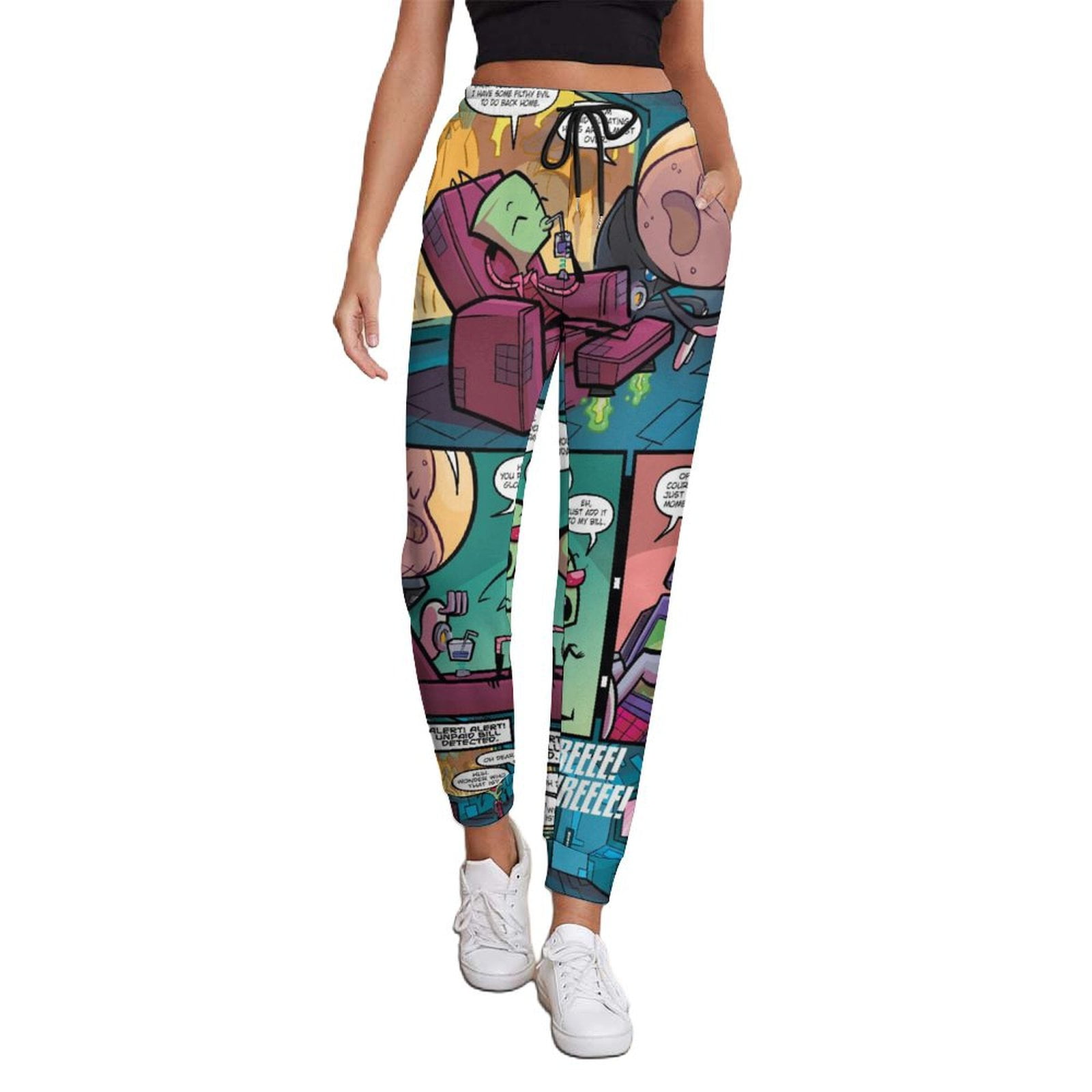 Comedy Invader Zim Womens Sweatpants Joggers Pants Trousers Casual 3D ...