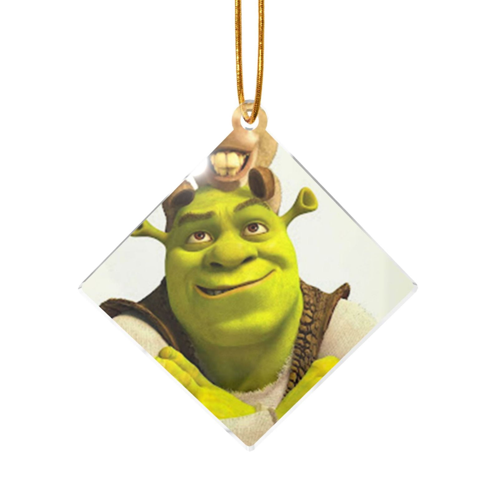 Comedy Shrek Christmas Tree Hanging Ornaments Acrylic Shaped Xmas ...