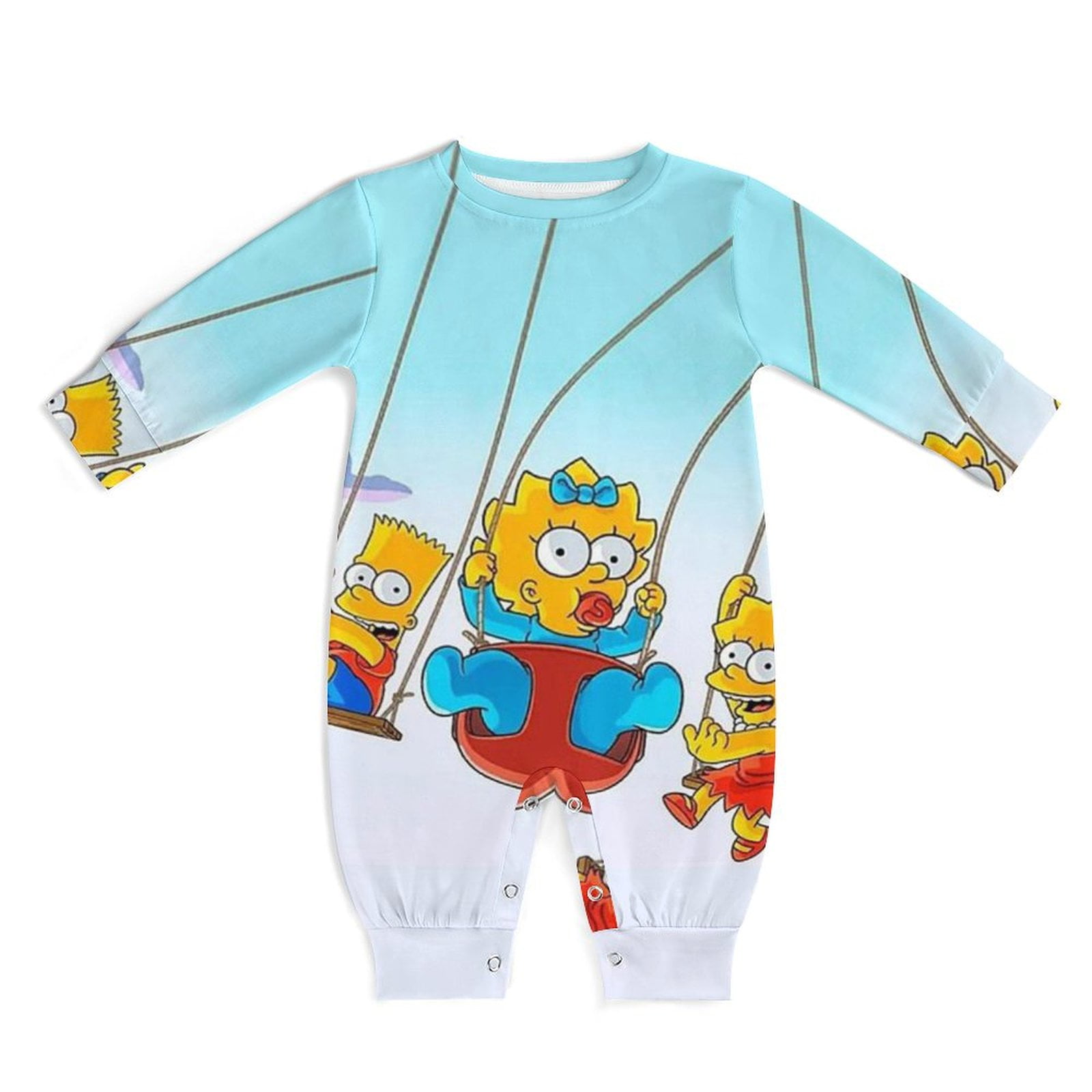 Comedy The Simpsons Baby Rompers One-Piece Kid's Long Sleeve Jumpsuit ...