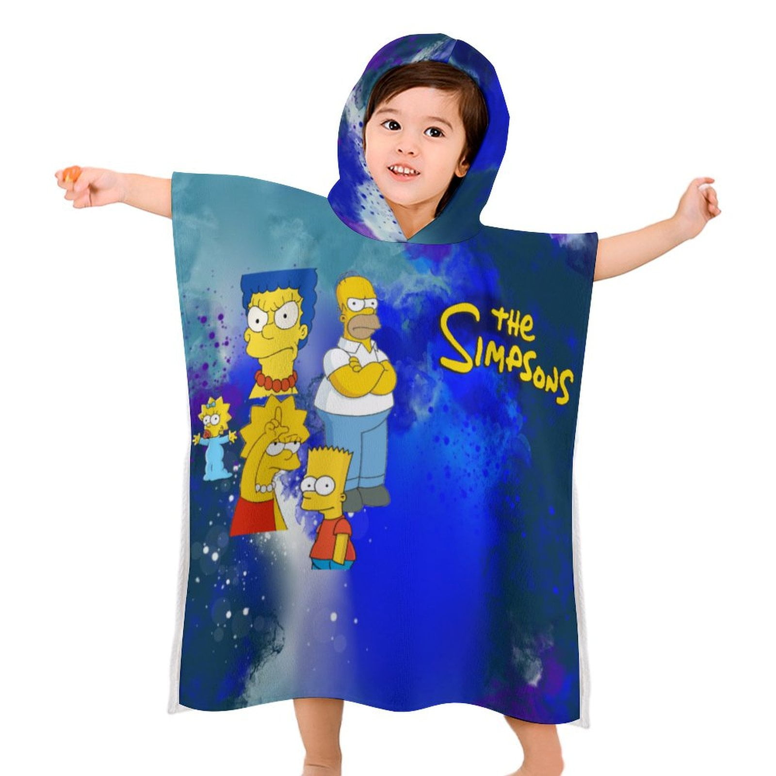 Comedy The Simpsons Children's Bath Towel with Hood Soft Quick Dry ...