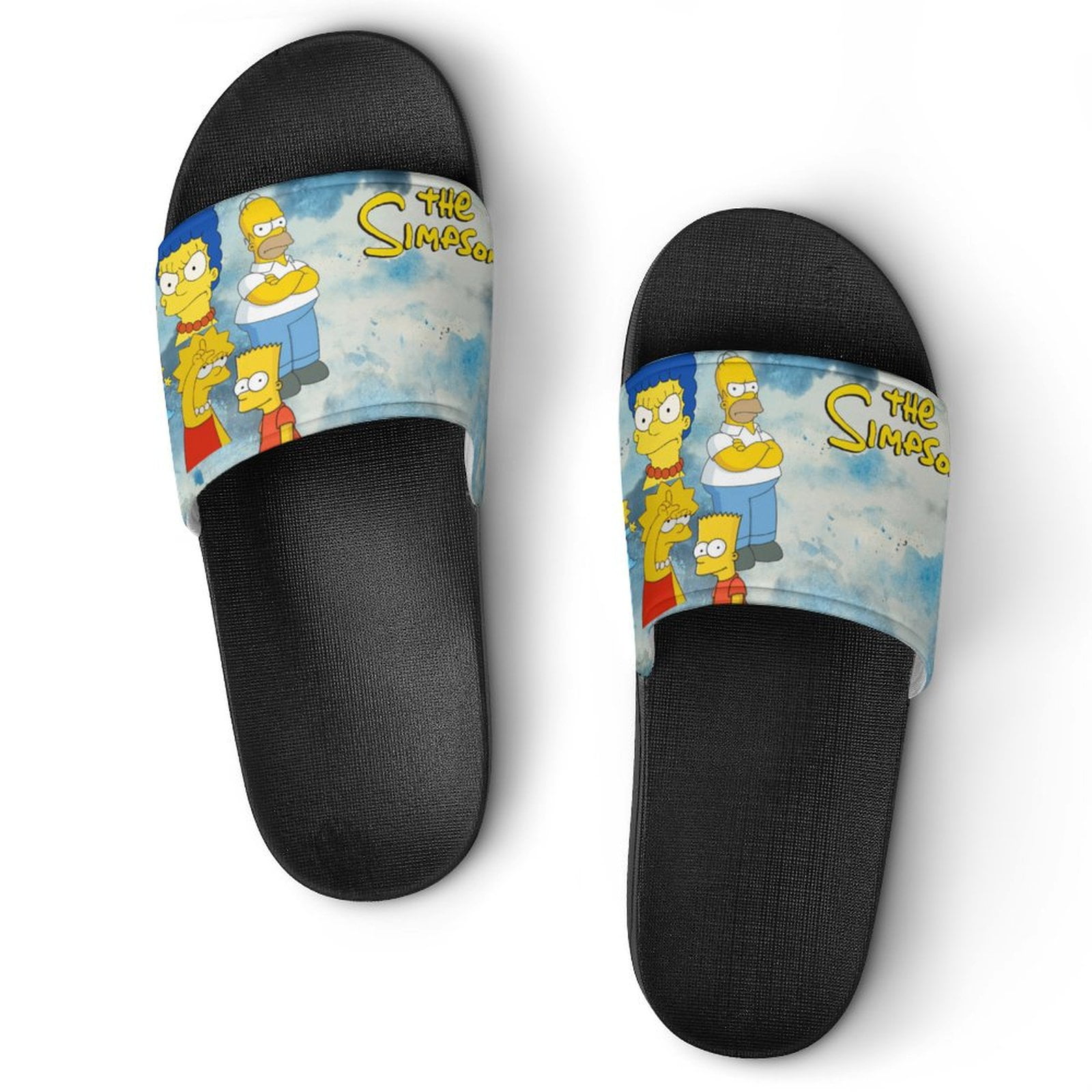 Comedy The Simpsons Unisex Slippers Summer Beach Slide Sandals Comfortable Home Slippers Rubber ...