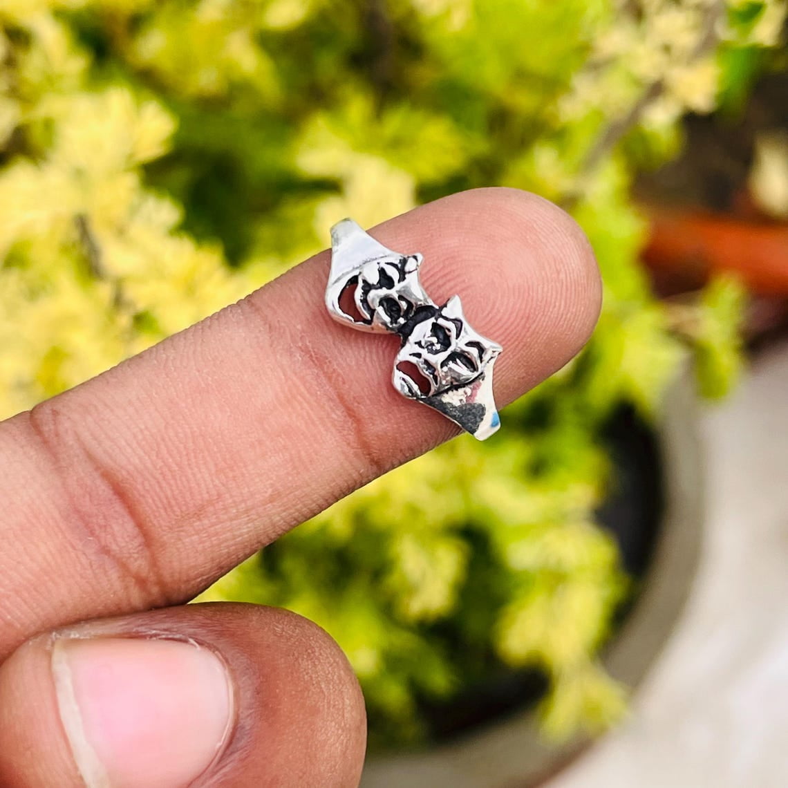 Comedy Tragedy Mask Sterling Silver Ring • Handmade Theater Drama ...