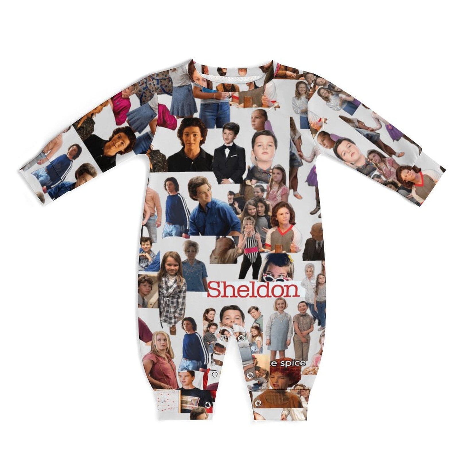 Comedy Young Sheldon Baby Rompers One-Piece Kid's Long Sleeve Jumpsuit ...