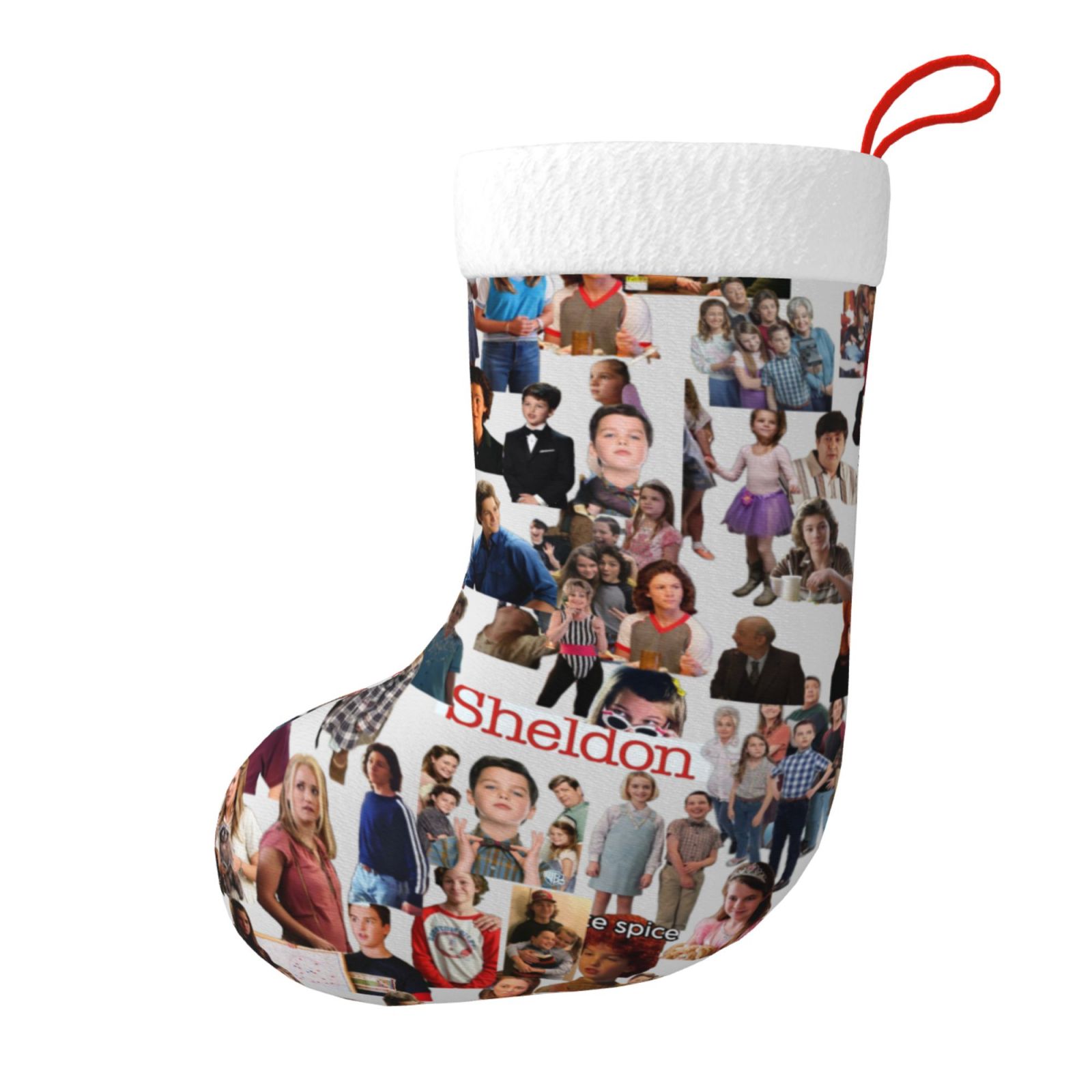 Comedy Young Sheldon Christmas Stocking Fireplace Hanging Stocking ...