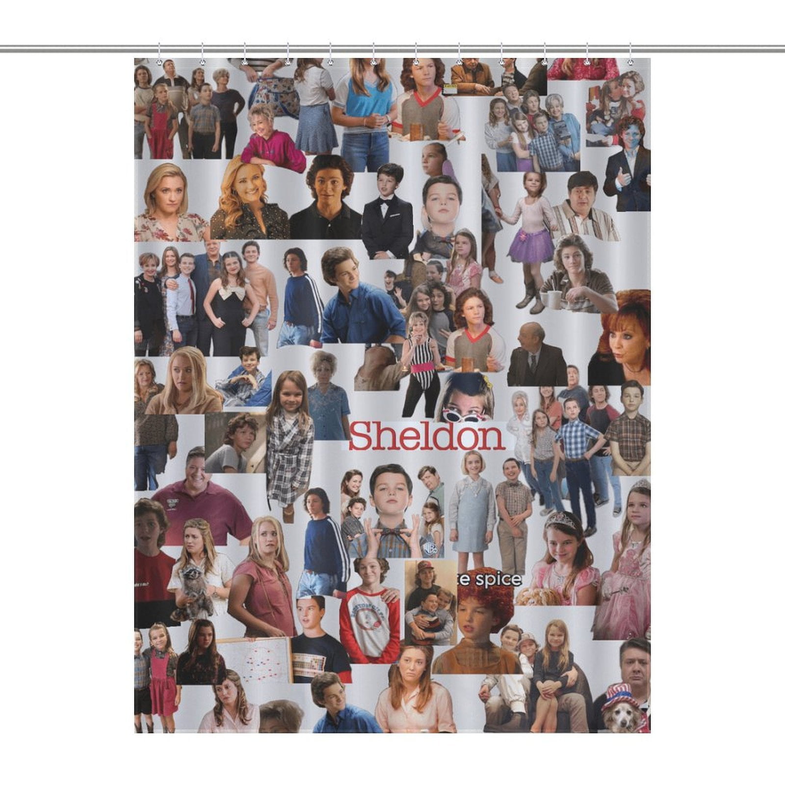 Comedy Young Sheldon Shower Curtain Decor Bath Curtain Waterproof ...