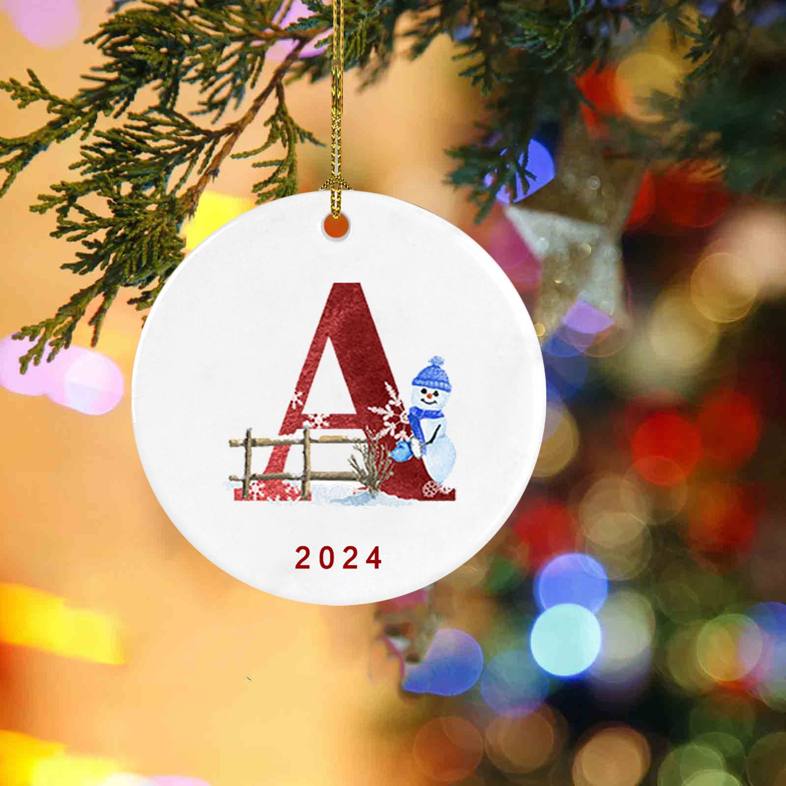 Comefolife Christmas Decorations,26 Christmas Letters Ornaments A to Z ...