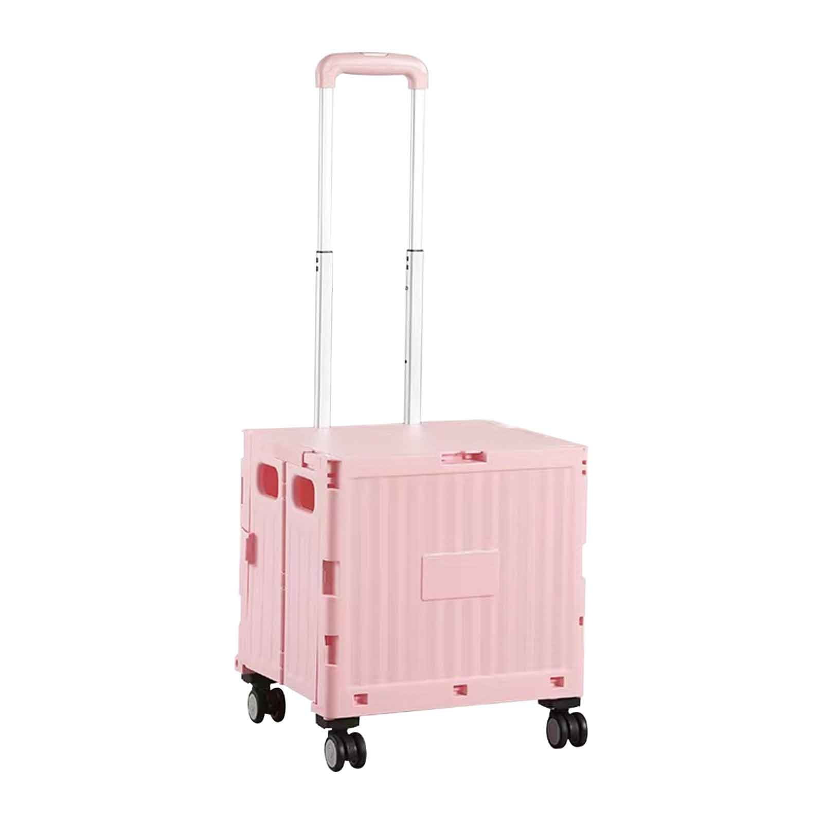 Comefolife Folding Utility Cart, Portable Rolling Crate with ...