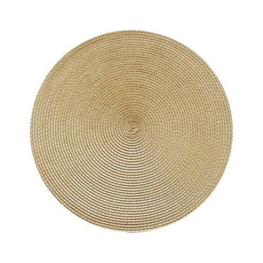 AHHFSMEI Set of 6 Round Braided Placemats, 15 inch, Heat Resistant, Non ...