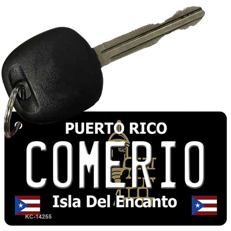 Comerio Puerto Rico Black Novelty Metal Key Chain 3" x 1.5" Key Chain ...