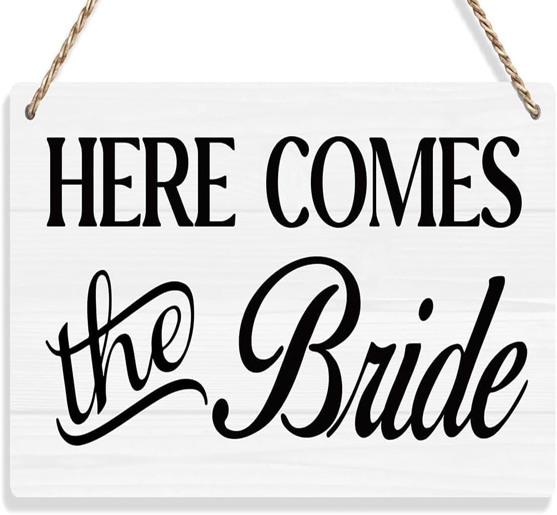 Here Comes The Bride Signs Wall Hanging Wedding Decor Wedding ...
