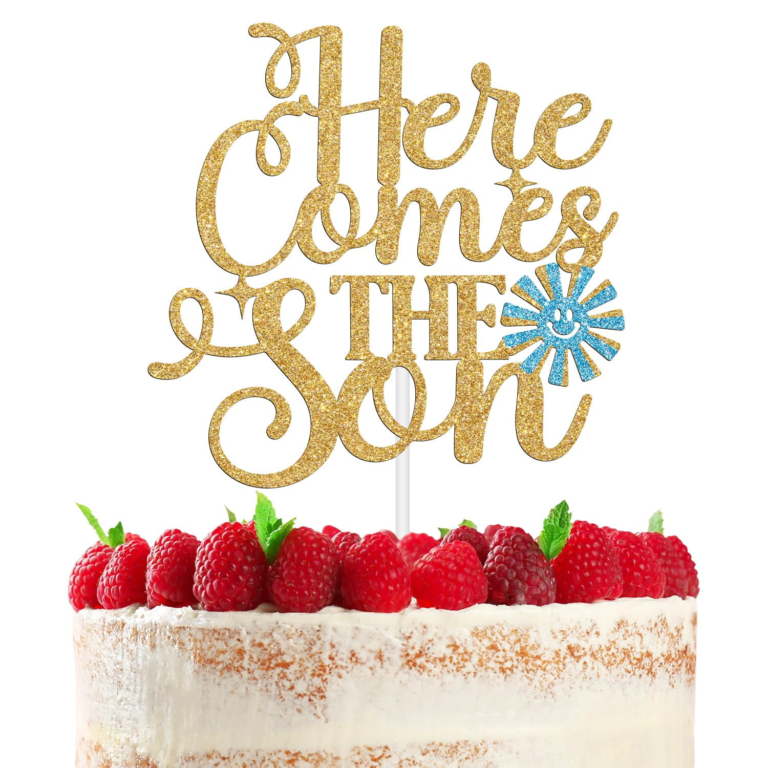 Here Comes the FEV6 Son Cake Topper, Sunshine Baby Shower Decorations ...