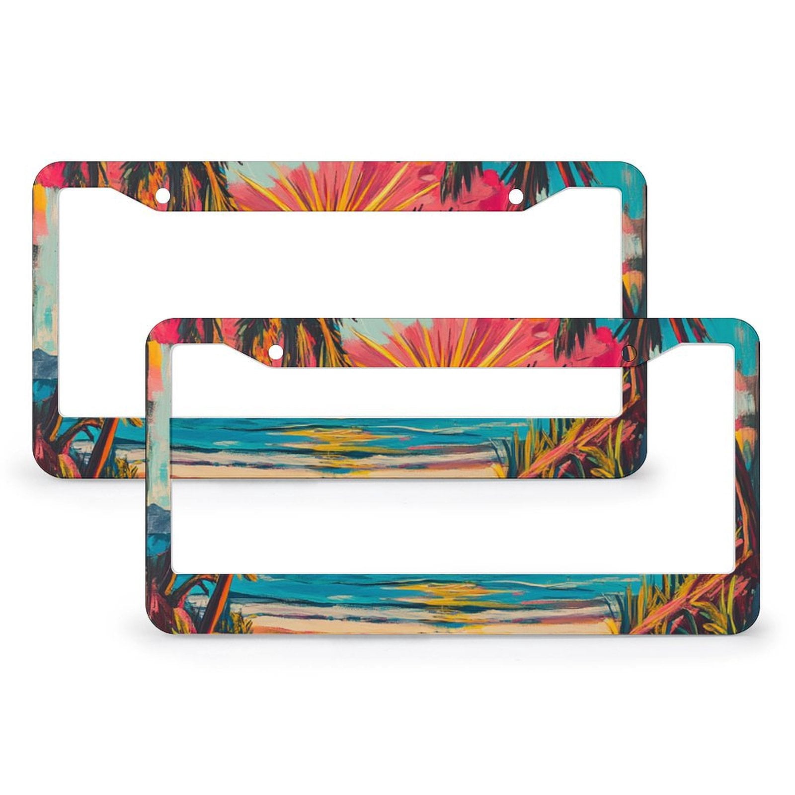 Here Comes The Sun License Plate Cover 2 Pieces Boho Sun Licenses ...