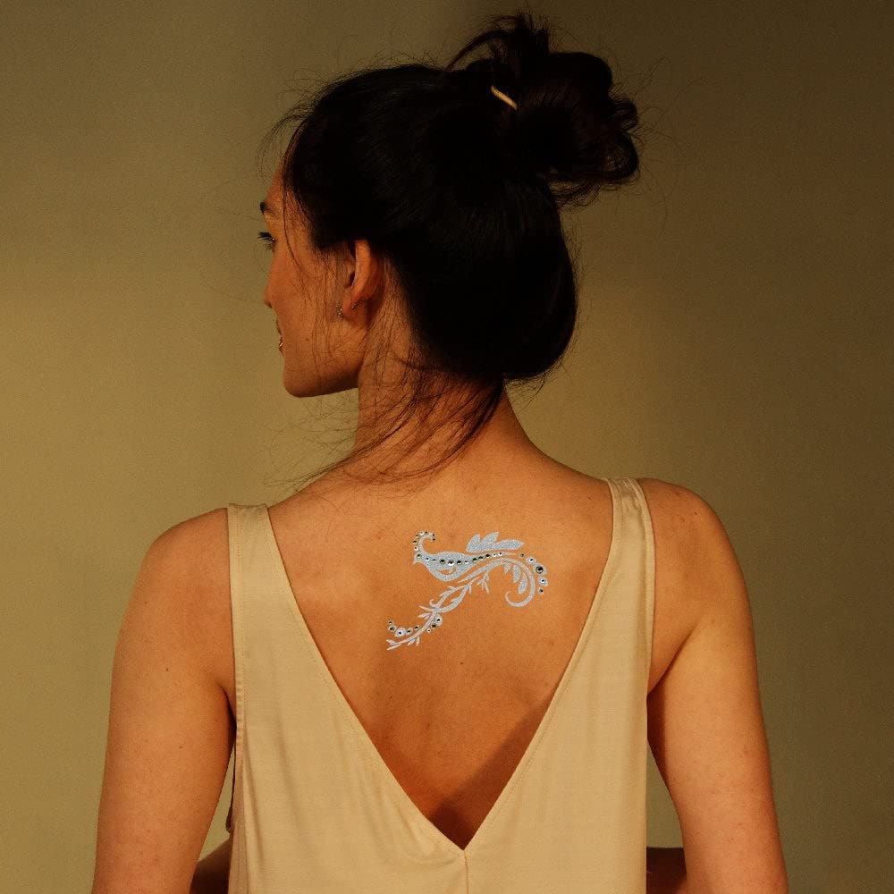 Comet Busters Silver Glitter Temporary Tattoo Body Sticker (Bt236 ...