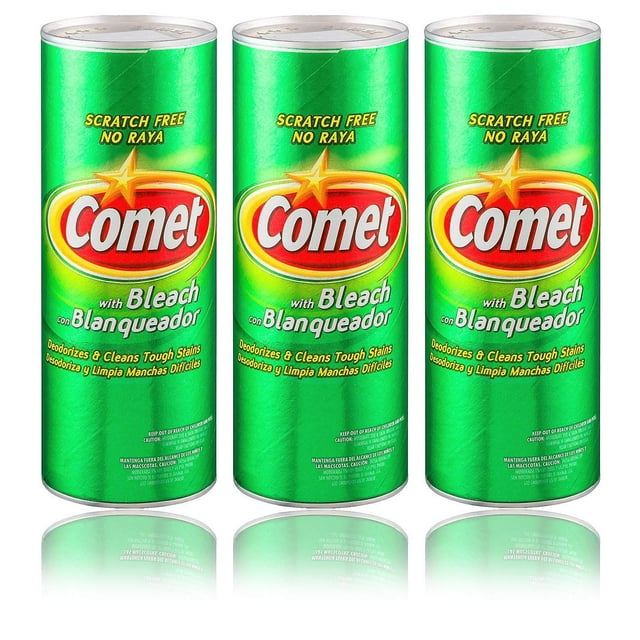 Comet Cleaner With Bleach Powder 21-Ounces | Scratch-Free | (3-Pack ...