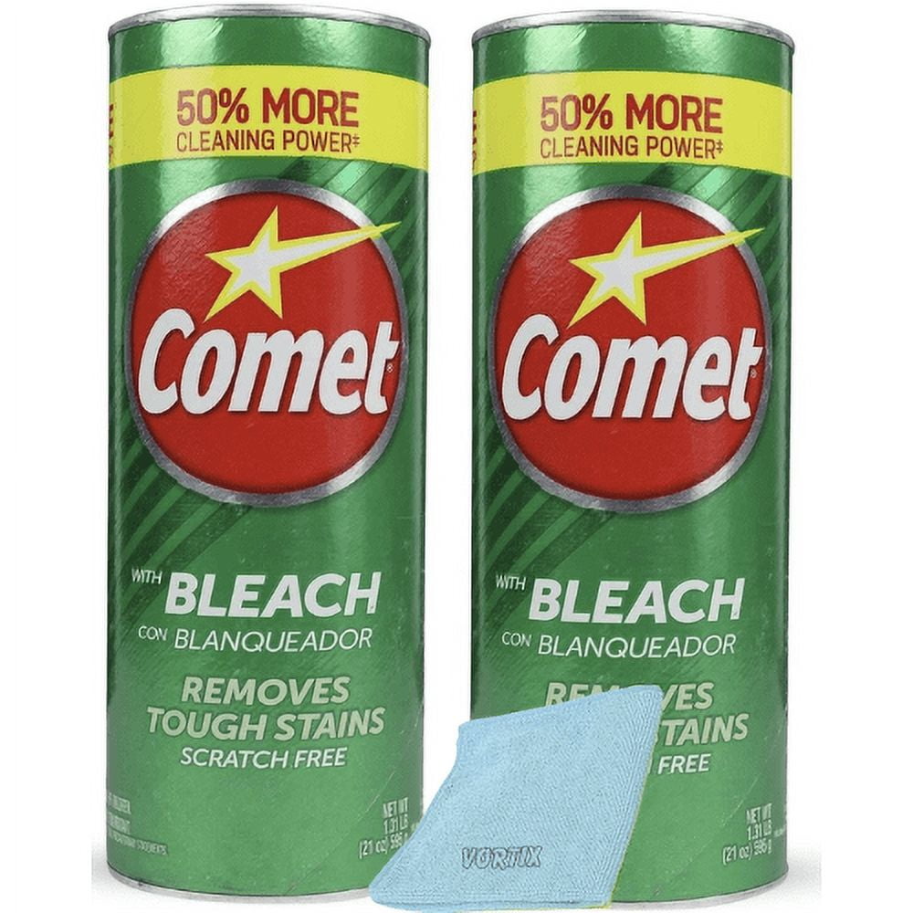 Comet Cleanser Powder with Bleach, Removes Tough Stains & Scratch Free ...